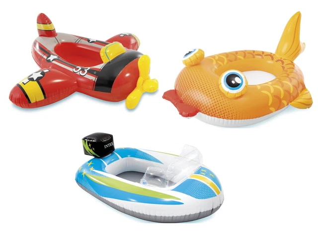 INTEX KINDER BOOT Gummiboot Schlauchboot Badeboot Auto Hai Pool ...