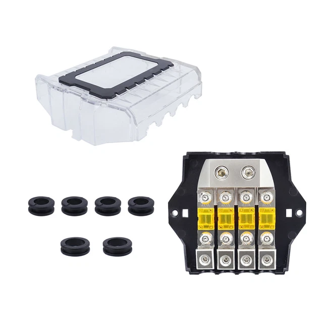 1 4WAY FUSED Distribution Block 3 Channel In 3 Channel Out High Power ...