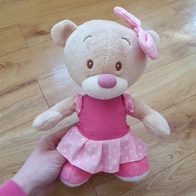CUDDLES COLLECTION CARD Factory Teddy Bear Pink Bow Dress Soft Toy ...