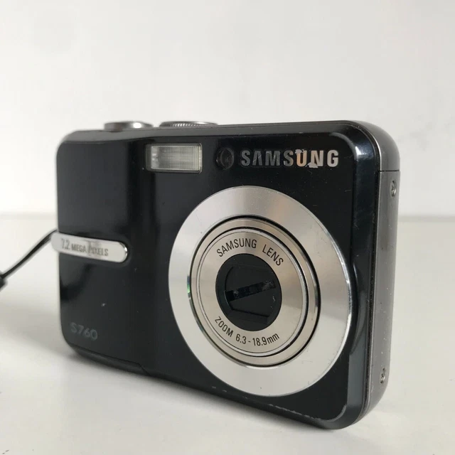SAMSUNG S760 7.2MP Compact Digital Camera BLACK Tested! £60.02 ...