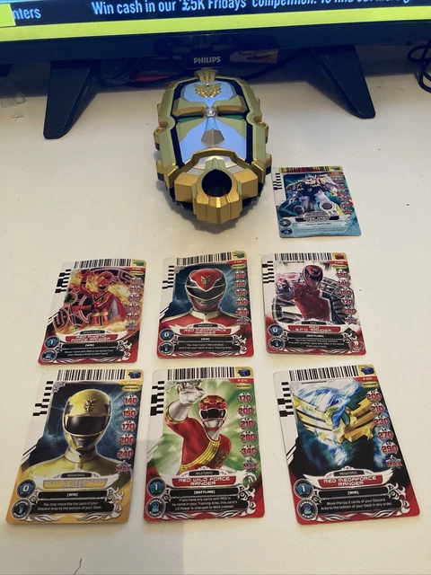POWER RANGERS MEGAFORCE Deluxe Gosei Morpher DX Card Reader & 7 Cards £ ...