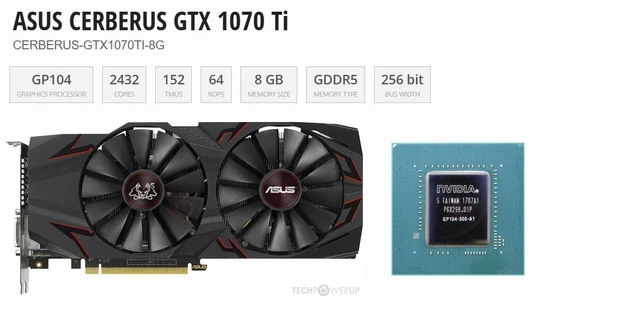 ASUS CERBERUS GTX 1070 Ti WITH ORIGINAL BOX $99.90 - PicClick CA