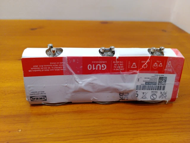 IKEA SOLHETTA LED GU10 4000K 3w Cool White Pack Of Three Bulbs £1.16 ...