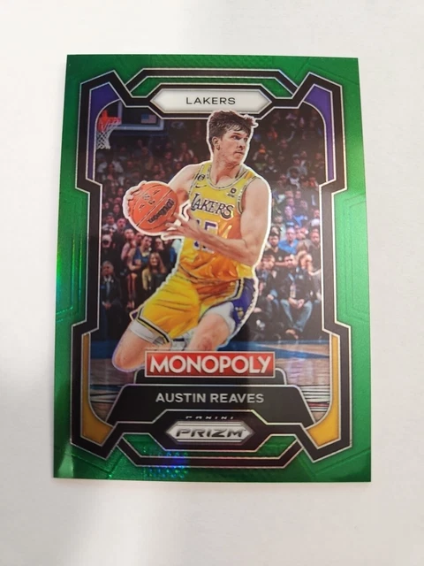 2023-24 MONOPOLY PRIZM Basketball Austin Reaves vert SSP #d 18/24 LA ...