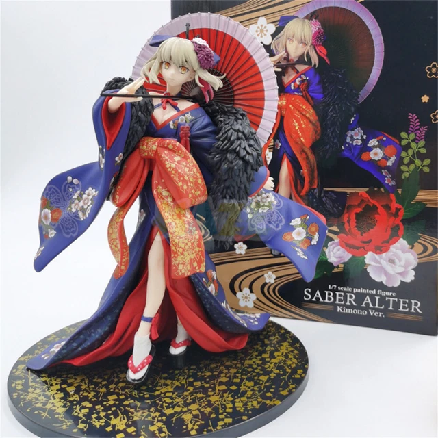 ANIME FIGMA FATE/GRAND Order Saber Kimono figura 27 cm modello statua ...