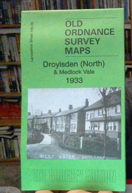 MAP OF DROYLSDEN (North) & Medlock Vale 1933: Lancashire Sheet 105.05c ...