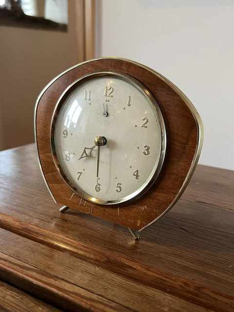 VINTAGE ALARM CLOCK 1950s space atomic retro age Westclox scotland C ...