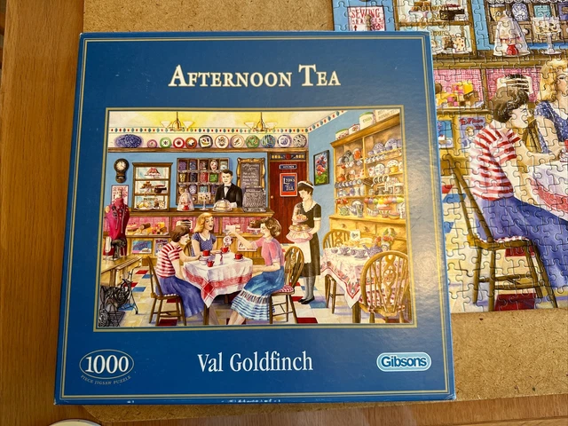 1000 PIECE JIGSAW Puzzle Gibsons Afternoon Tea Val Goldfinch Mint ...