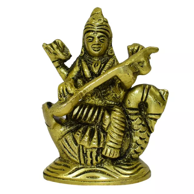 SARASWATI STATUE GODDESS Sculpture Religious Murti Idol For Home Office ... SARASWATI STATUE GODDESS Sculpture Religious Murti Idol For Home Office ...