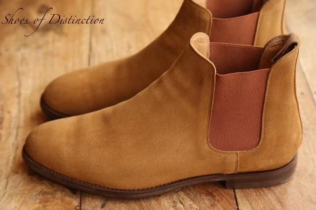 CROCKETT & JONES Chelsea 5 Tan Brown Suede Chelsea Boots Shoes UK 10.5 ...