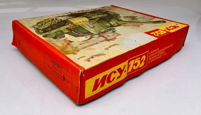 1:30 ИСУ-152 ISU Soviet Tank & E-Motor Ogonek Model Kit OVP vintage DDR ...