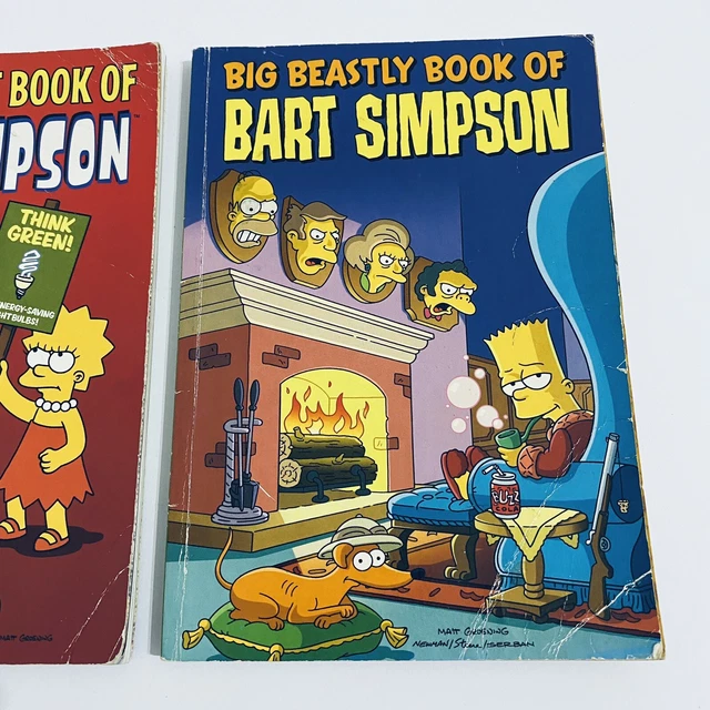 MATT GROENING BIG Brilliant Book of Bart Simpson & Beastly Book Bongo ...