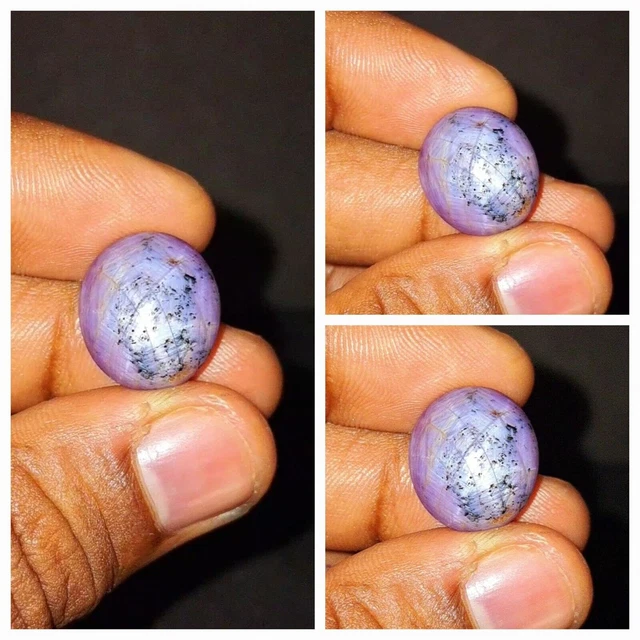 STAR RUBY RARE 100% NATUREL VIOLET OVALE 25.00 Ct CABOCHON PIERRES ...