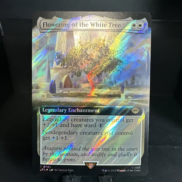 MTG SEIGNEUR DES Anneaux fleur de l'arbre blanc art étendu (feuille de ...