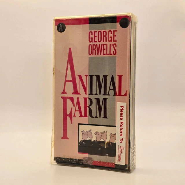 ANIMAL FARM VHS 1986 Animated George Orwell Split Box Former Rental $6. ...