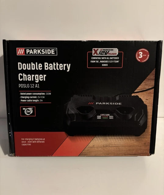 PARKSIDE - DOUBLE Battery Charger - 12v - PDSLG 12 A1 - Brand New In ...
