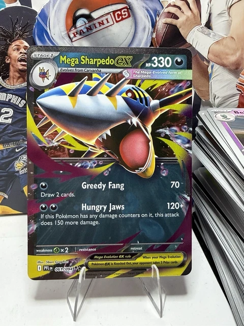 POKEMON MEGA SHARPEDO ex 061 094 Phantasmal Flames Double Rare Holo ...