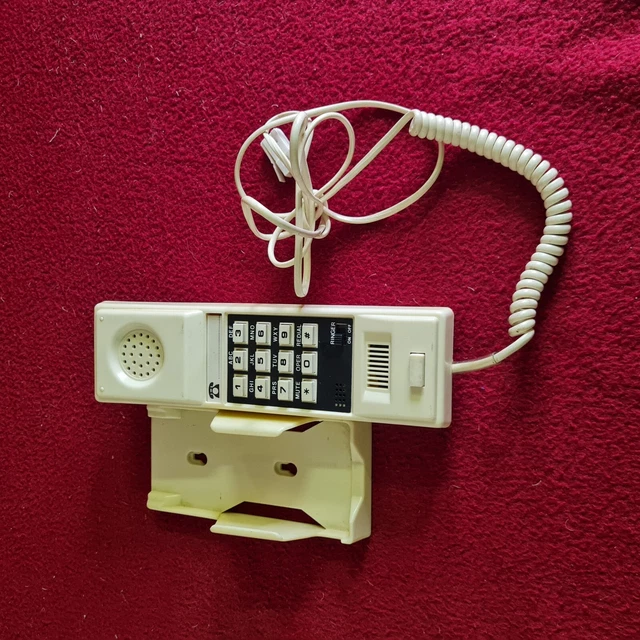 VINTAGE IMA CORDED Phone Touch Tone Wall Phone Cream With Wall Mount ...