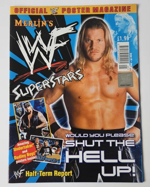 MERLIN WWF WWE Superstars Poster Magazine #5 July 2001 Y2J Undertaker ...