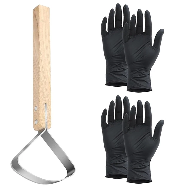 3X(3PCS HIDE SCRAPER Fleshing Tool Fleshing 11.2in Long Handle Fleshing ...