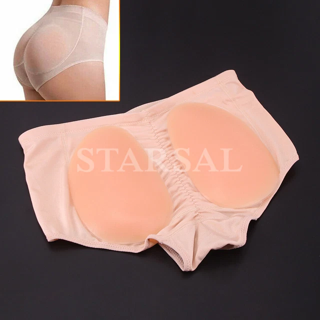 NEW SILICONE BUTTOCKS Pads Padded Pants Bum Butt Hip Knickers Fake Size ...