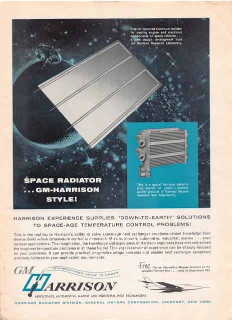 GENERAL MOTORS GM Harrison Radiator Division Aero/Space Heat Exchangers ...