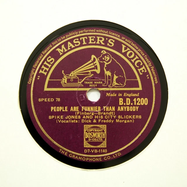 SPIKE JONES & HIS CITY SLICKERS "My Old Flame" (E+) HMV BD-1200 [78 RPM ...