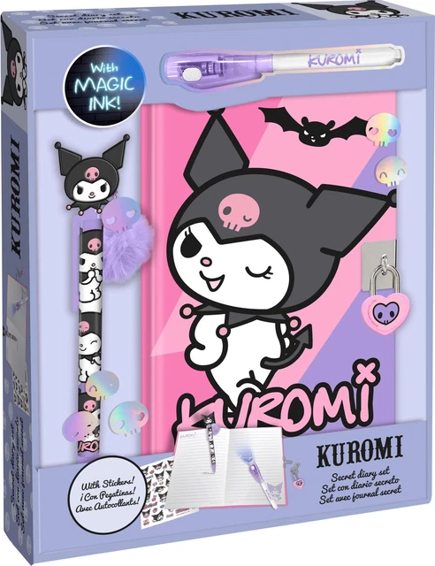 ZESTAW 3W1 PAMIĘTNIK długopisy naklejki Kuromi KU00023 Kids Euroswan £ ...
