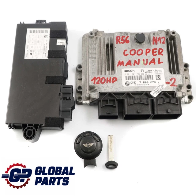 MINI COOPER R55 R56 N12 1.6 120HP Moteur ECU Kit DME 7600076 CAS3 Clé ...
