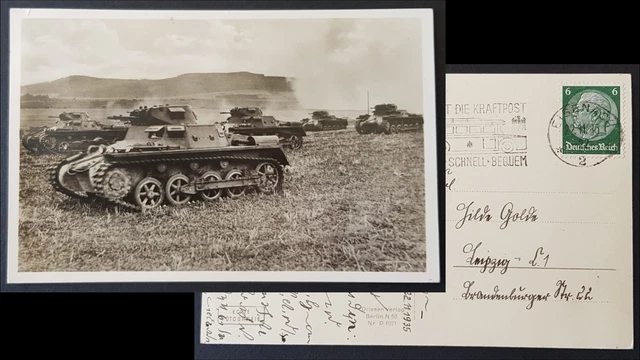 GERMAN THIRD REICH WW2 Postcard 'Unsere Wehrmacht' Panzer Regiment 2 £ ...