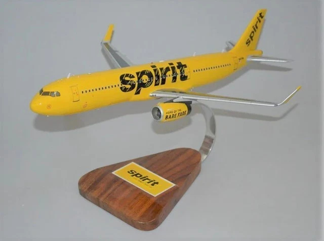 SPIRIT AIRLINES AIRBUS A321-200 Desk Top Display Jet Model 1/100 SC ...