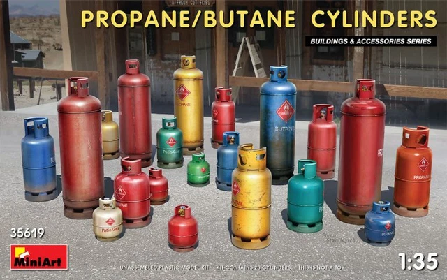 MODEL KIT OF Mount Dioramas Miniart Propane Butane Cylinders Scale 1:3 ...