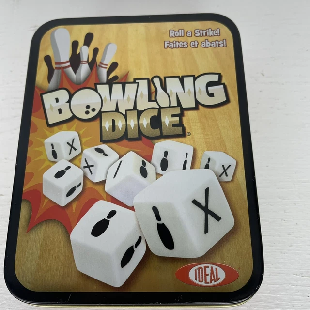 BOWLING DICE GAME In Tin Complete Score Sheets Instructions By Ideal bowling-dice-game-in-tin-complete-score-sheets-instructions-by-ideal