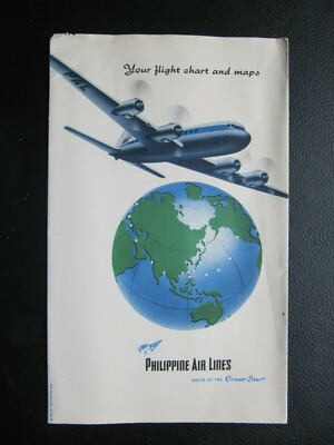 PAL PHILIPPINE AIR LINES route map brochure £49.99 - PicClick UK