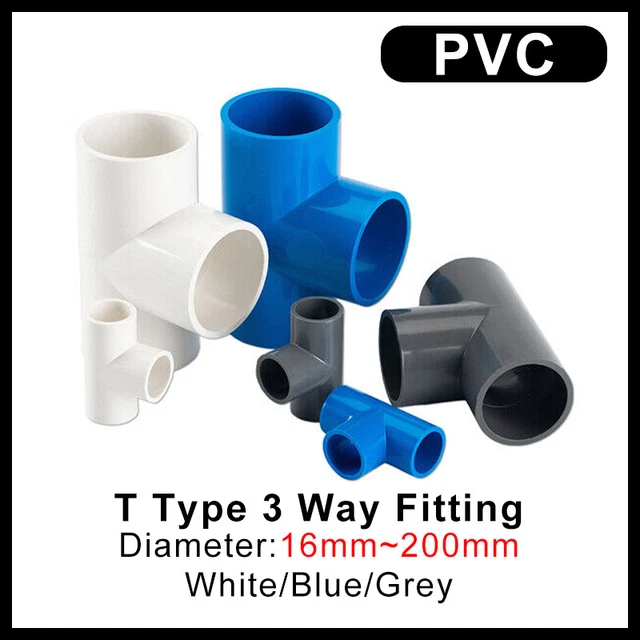 PVC T TYPE 3 Way Pipe Fitting Joint Water Pipe Socket Coupling 16/20/25 ...