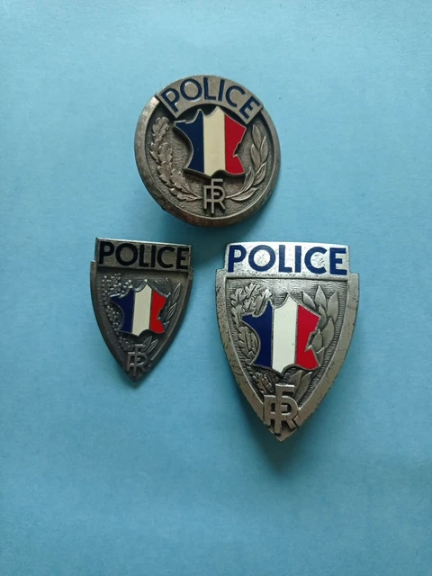 3 INSIGNES DE coiffe Police Nationale (Képi, Casque, Casquette) EUR 6 ...
