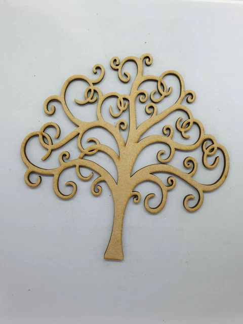 MDF FAMILY TREE Laser Cut Wooden Craft Blank Wedding Tree 14 £3.00 ...