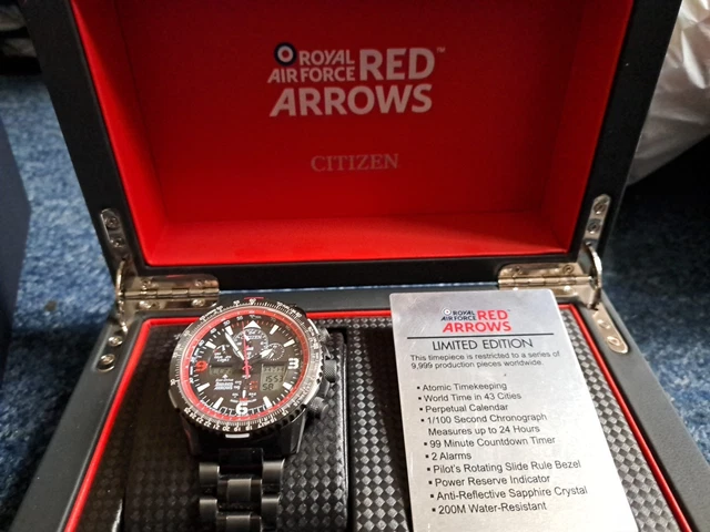 CITIZEN RAF RED Arrows Limited Edition Promaster SkyHawk A.T Eco Drive ...