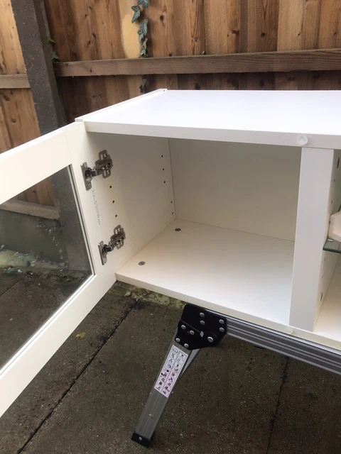 IKEA BILLY WALL mounted display cabinet, with doors and glass shelf £35 ...