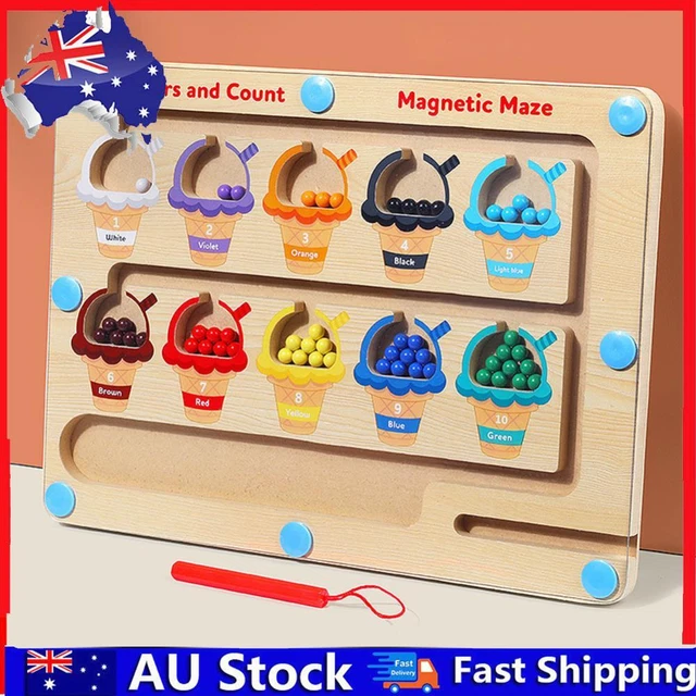 MAGNETIC COLOR NUMBER Maze Board Interactive Games for Boys Girls ...