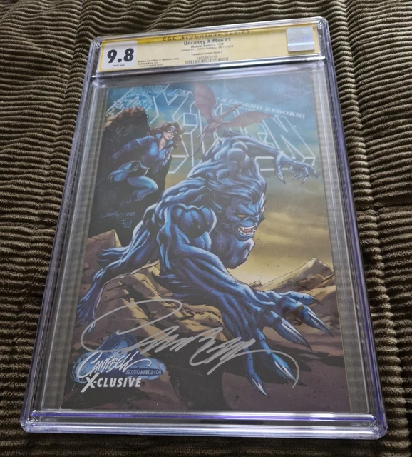 UNCANNY X-MEN #1 SS CGC 9.8 (2019) J. Scott Campbell Exclusive Variant F Signed £375.00 ...