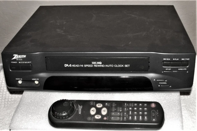ZENITH VR4135 VHS Recorder High Speed Rewind Auto Tracking tested, WITH ...