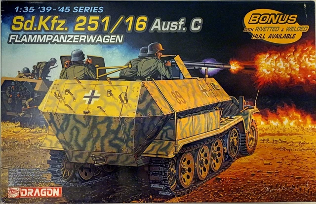DRAGON 6202 SD.KFZ.251/16 Ausf.C Flammpanzerwagen 1:35 Neu Bauteile ...