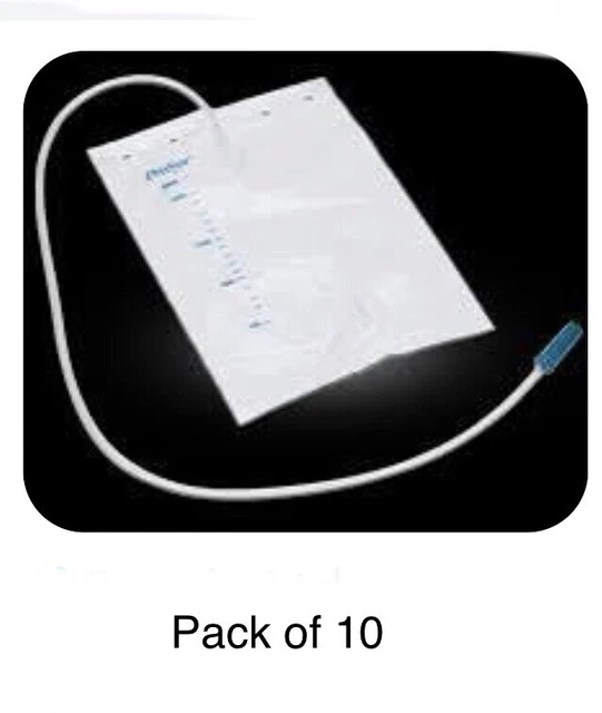 10X PROSYS 2000ML Urine Drainage Night Bags Single Use. Ref P2 Non ...