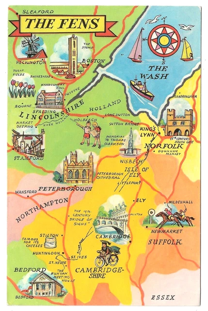 THE FENS MAP 1960s by Colourmaster International - Photo Precision Ltd ...