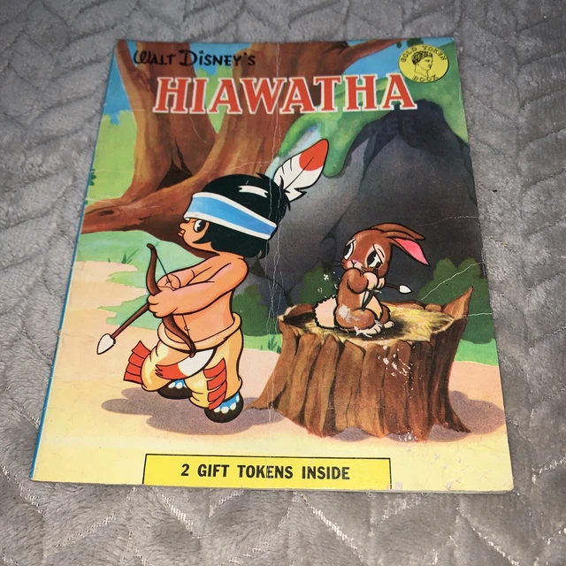 WALT DISNEYS HIAWATHA - Vintage Gold Token Book - Good Condition £1.99 ...