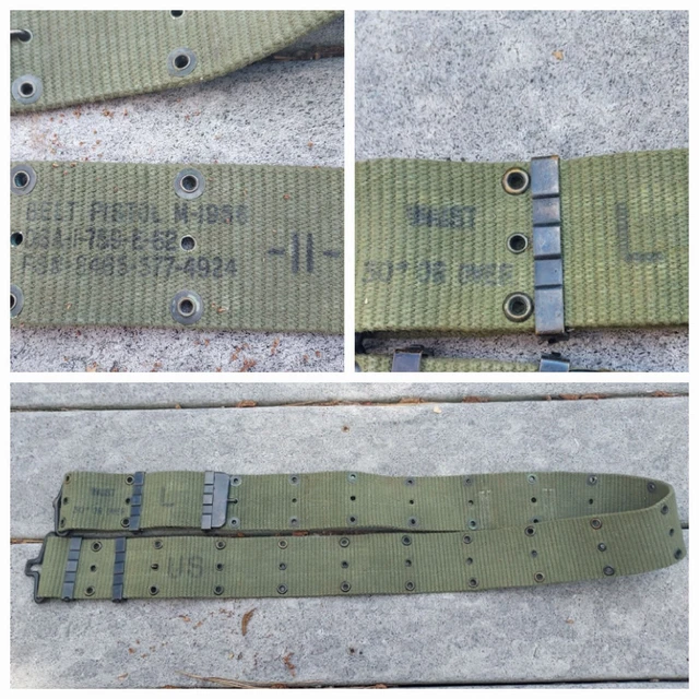 VIETNAM WAR US Army USGI M56 M1956 Web Belt Size Large 1962 Dated £42. ...