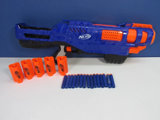 LARGE NERF TRILOGY DS-15 BLASTER pump action shot gun N-STRIKE ELITE ...