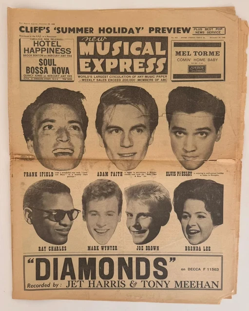 NME NEWSPAPER 28TH of December 1962 £22.00 - PicClick UK