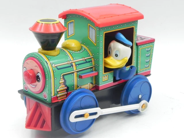 PAPERINO PINOCCHIO TIN toy train Japan Masudaya TM Donald Duck 1960s ...